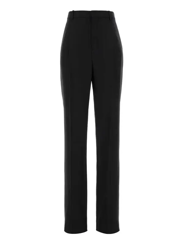 Saint Laurent Style Wool Pant - Black