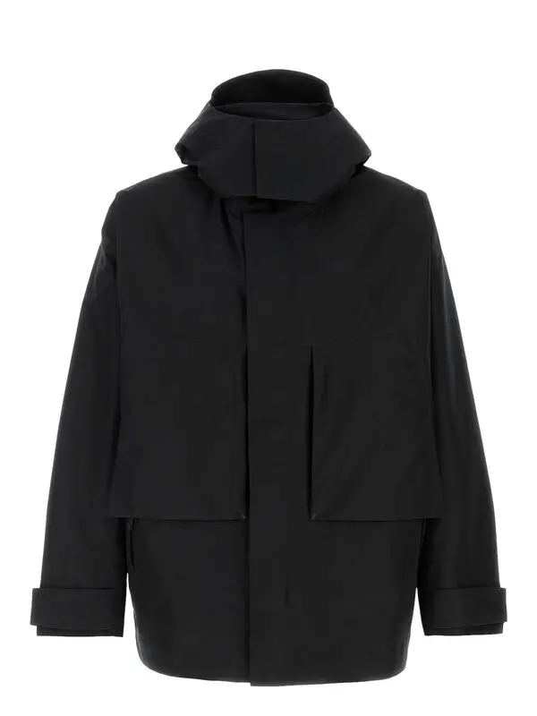 Herno Polyester Jacket With Hood - Black