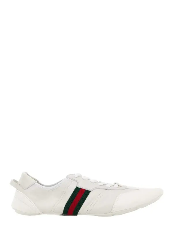 Gucci Flex Leather And Suede Sneakers - White