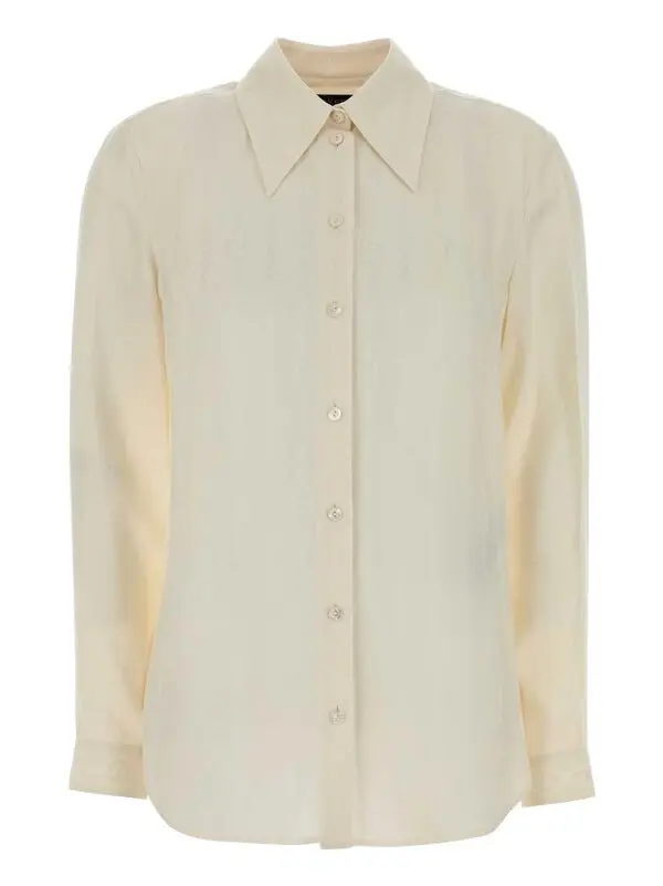 Gucci Silk Crepe Button-front Shirt - White