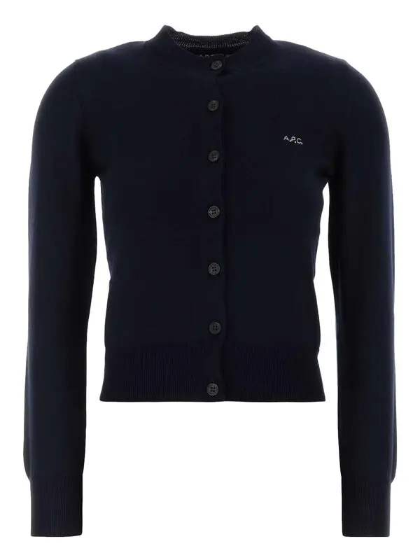 A.p.c. Wool-blend Rosa Cardigan - Blue