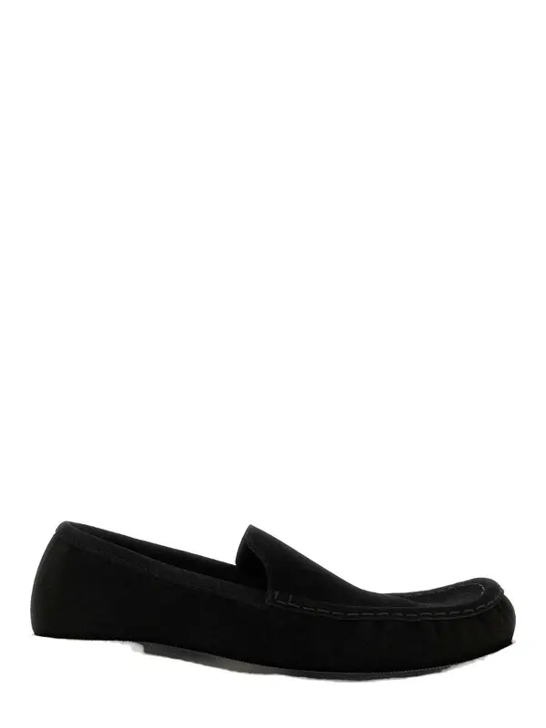Dries Van Noten Suede Loafers With Leather & Rubber Sole - Black