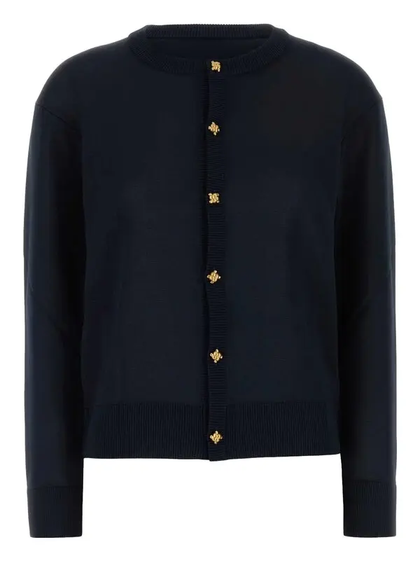 Bottega Veneta Midnight Knit Cardigan - Blue