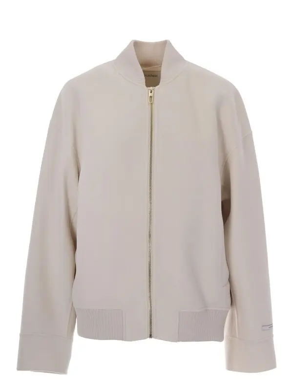 Sportmax Wool Bomber Jacket - Bianco