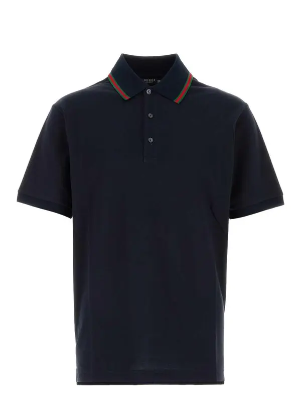Gucci Cotton Piquet Polo Shirt - Blue