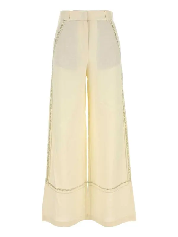 Camilla And Marc Fortuna Wide-leg Linen-blend Trousers - Yellow