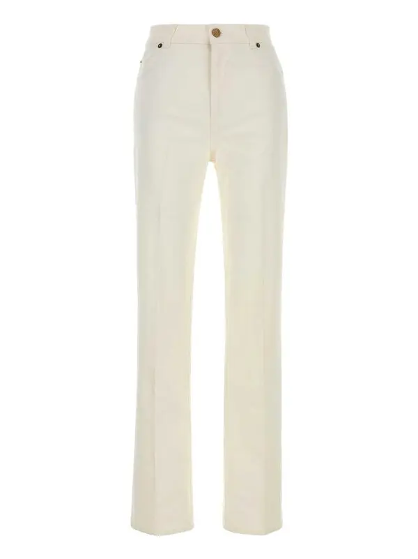 Balmain Inspired Denim Jeans - White