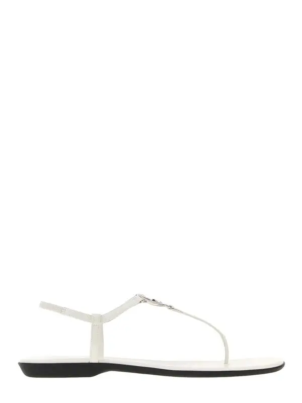 Gucci Lambskin Leather Sandals - White