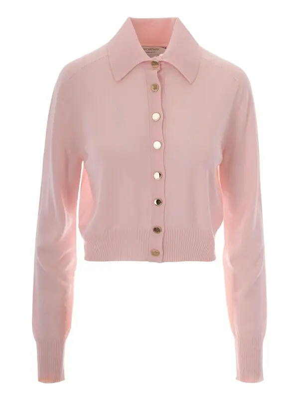 Sportmax Sheer Knit Cropped Cardigan - Rosa