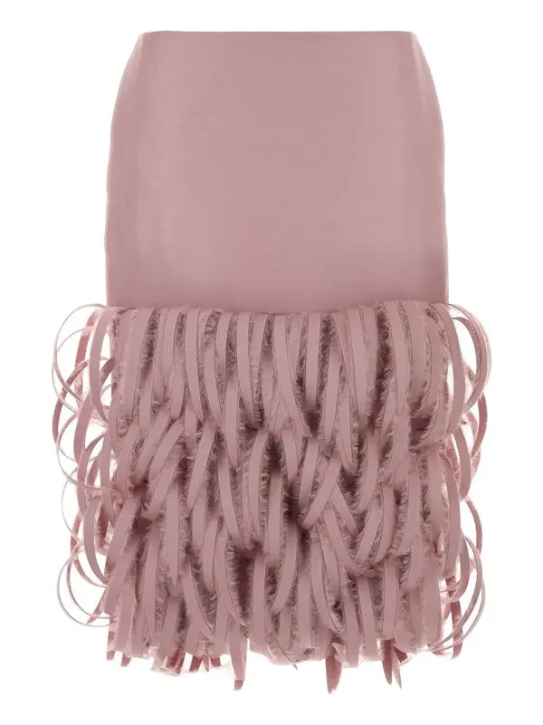 Balenciaga Wool-blend Skirt With Cupro Lining - Pink