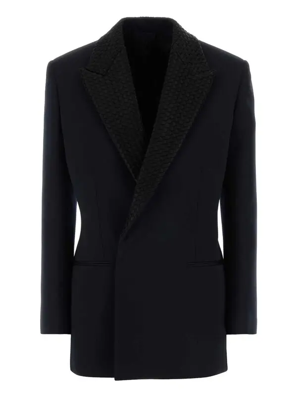 Bottega Veneta Midnight Wool Blazer - Blue