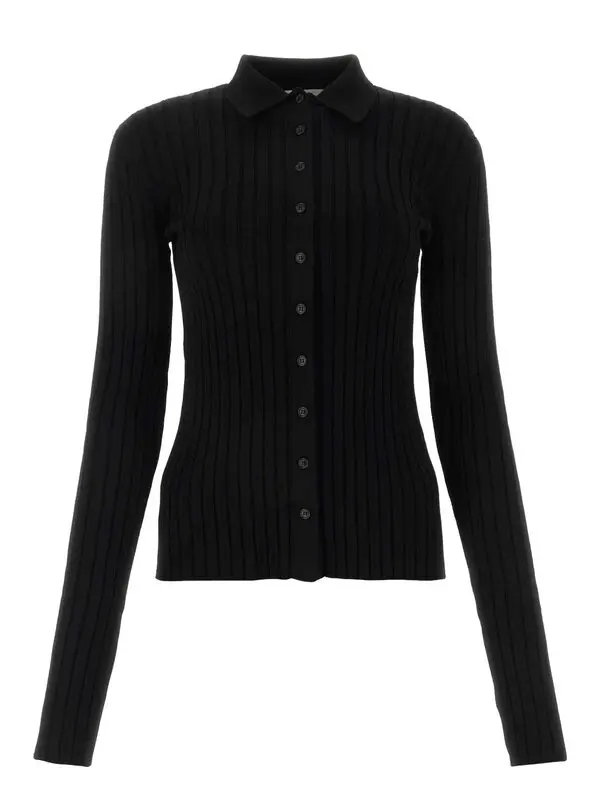 NENSI DOJAKA Viscose Blend Cardigan With Soft Knit Finish - Black