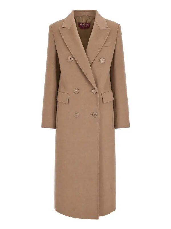 Max Mara Double-breasted Wool Coat - Cammello