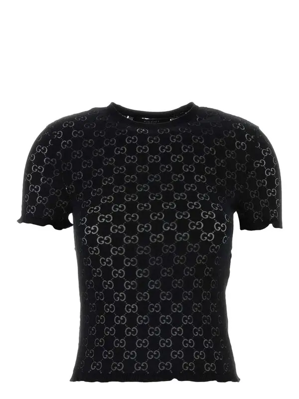 Gucci Gg Cotton Blend T-shirt - Black