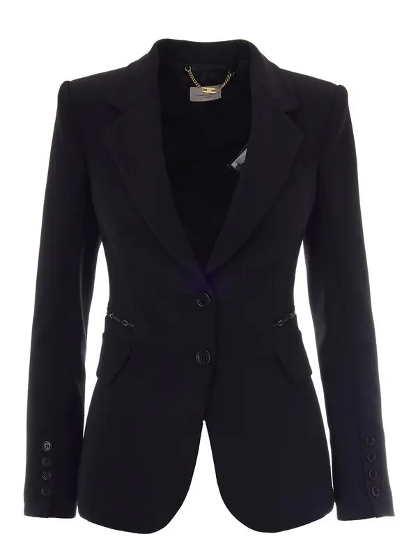 Elisabetta Franchi Tailored Single-breasted Blazer - Nero