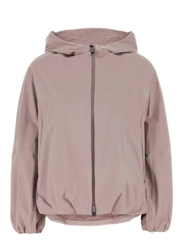 Herno Zip Up Hooded Nylon Jacket - Pink