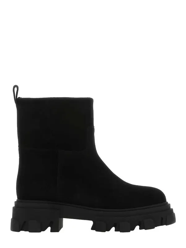 Gia Couture Suede Ankle Boots - Black