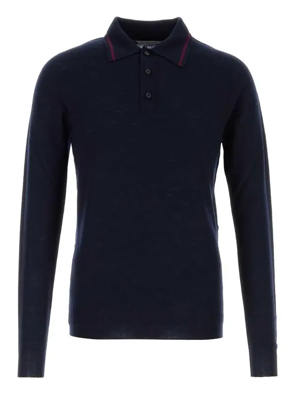 Balenciaga Wool Polo Shirt - Blue