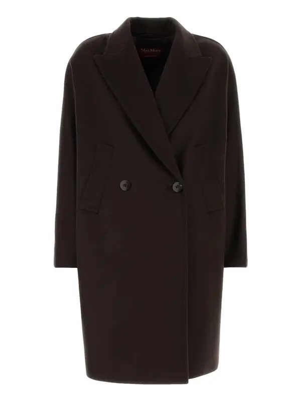 MM STUDIO Wool Double-breasted Jacket - Brown