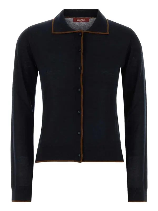 MM STUDIO Silk-blend Targo Cardigan - Blue