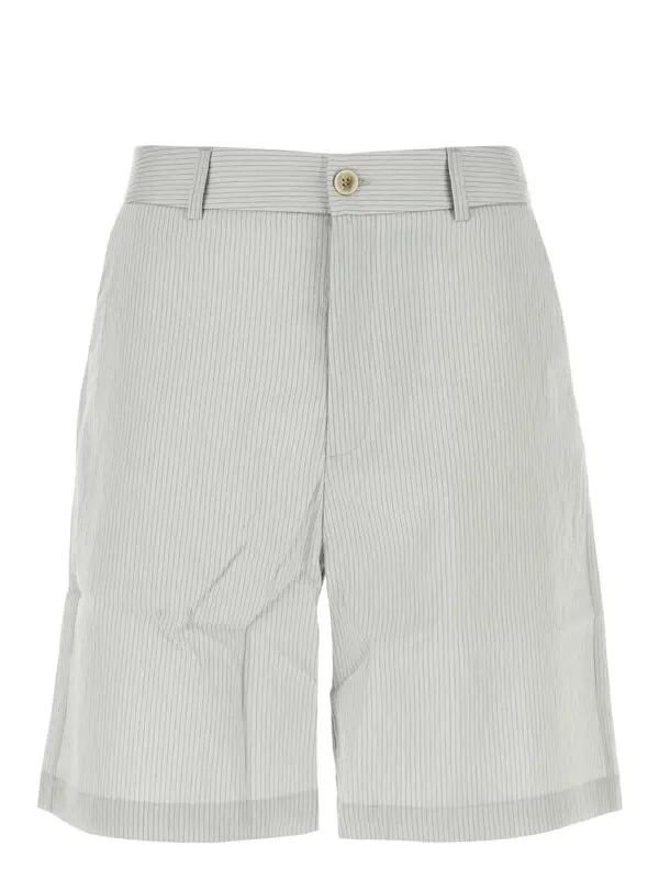 Gimaguas Embroidered Modal-blend Striped Bermuda Shorts - Stripped