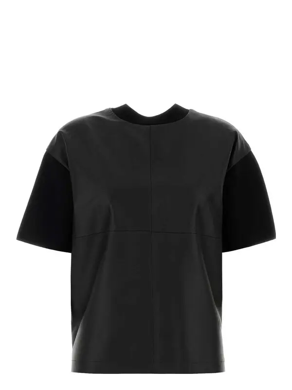 MM STUDIO Viscose-blend Segale T-shirt - Black