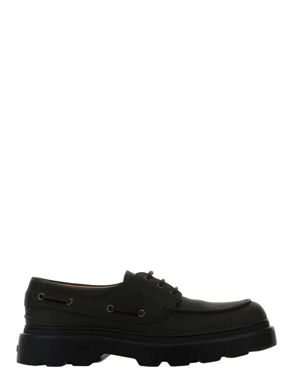 TOD`S Tod's Leather Loafers With Rubber Sole - Brown
