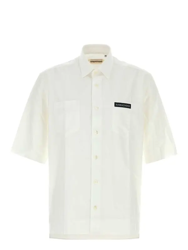 NAMACHEKO Cotton Poplin Guardia Shirt - White