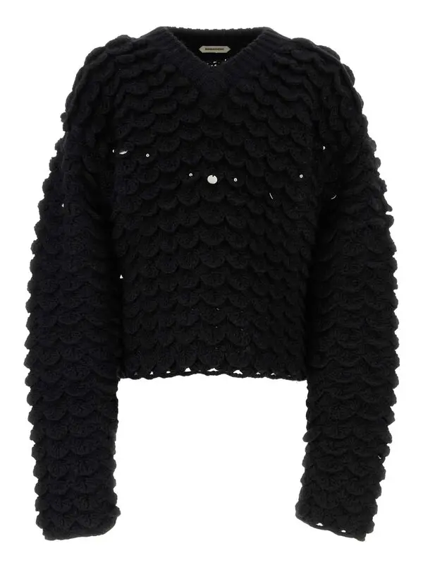 NAMACHEKO Wool Blend Knit Sweater - Black