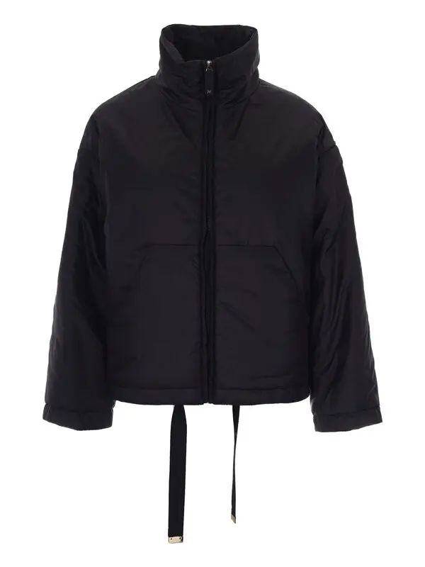 Max Mara Quilted Puffer Jacket With High Neck And Zip Closure - Nero