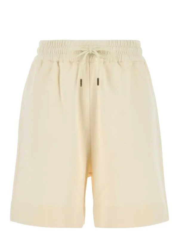 Moncler Cotton Bermuda Shorts With Drawstring Waist - White