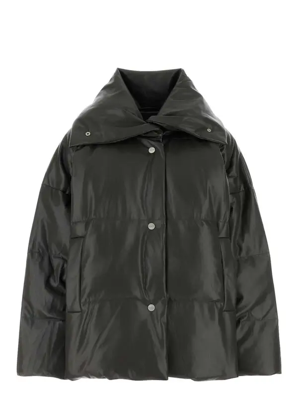 Nanushka Charcoal Quilted Down Jacket - Grey