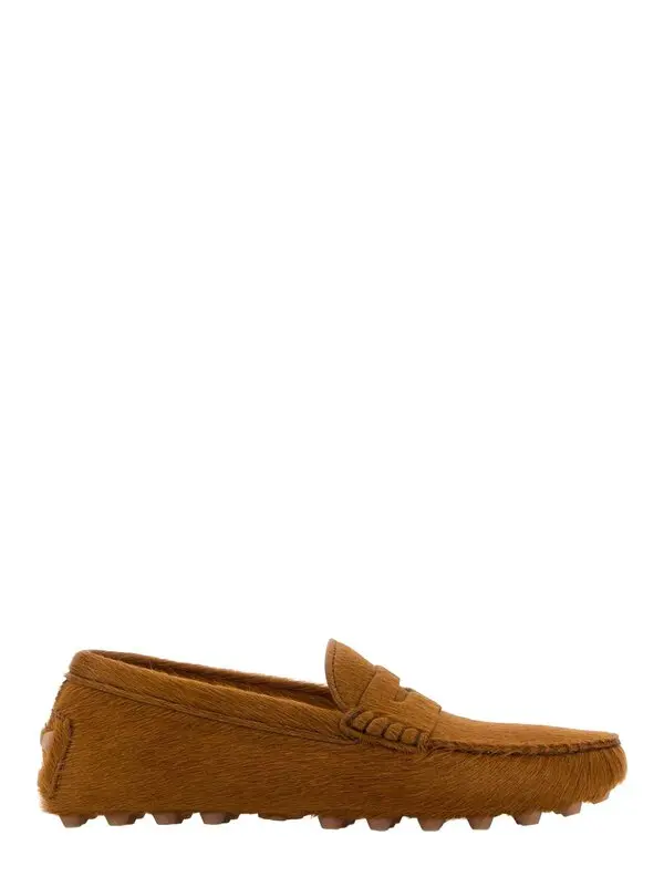 TOD`S Leather Hair Loafers For - Camel