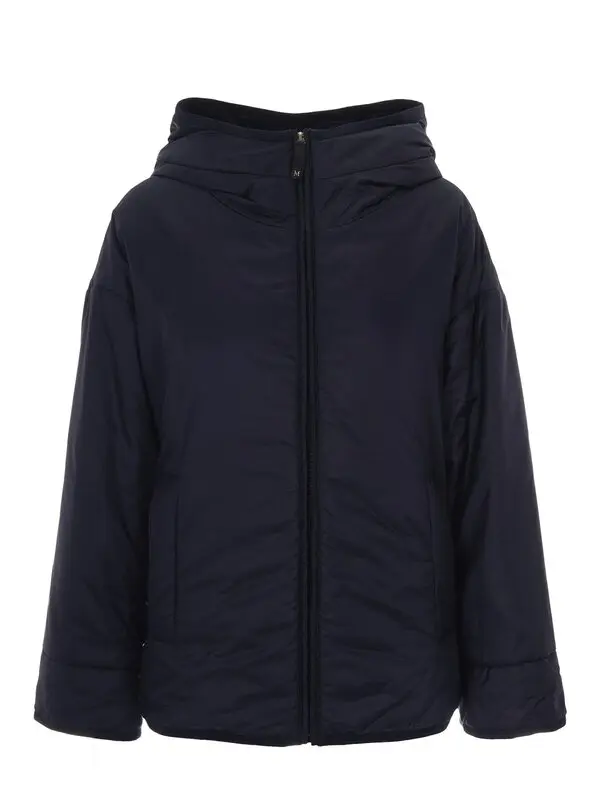 Max Mara Quilted Hooded Puffer Jacket - Blu Notte