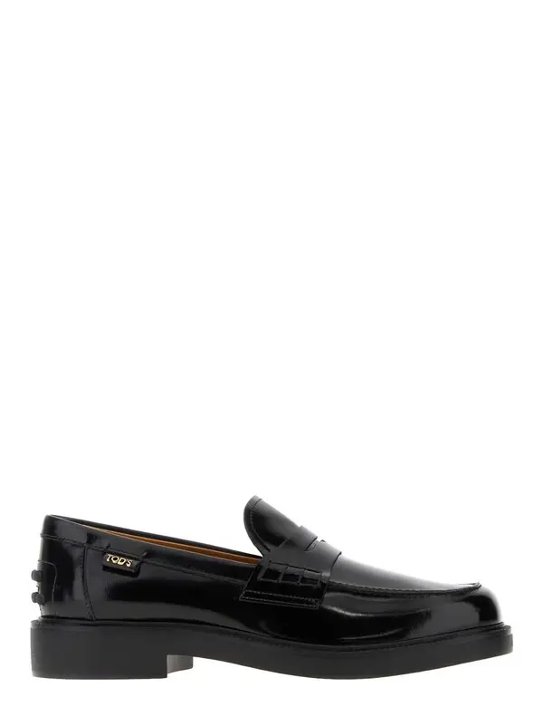 TOD`S Tod's Leather Loafers With Rubber Sole - Black