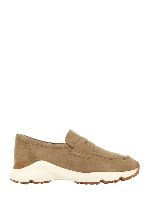 TOD`S Tod's Suede Loafers With Rubber Sole - Grey