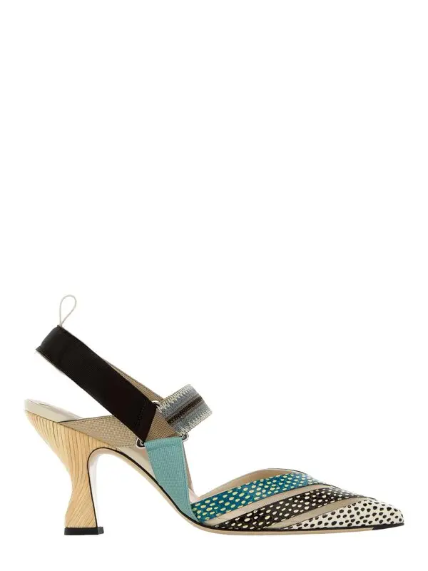 Fendi Leather Colibrì Pumps With 8.5 Cm Sculptural Heel - Multicoloured