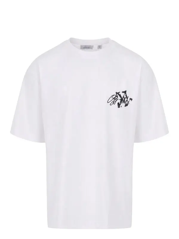 Off-White Graphic Cotton T-shirt - White