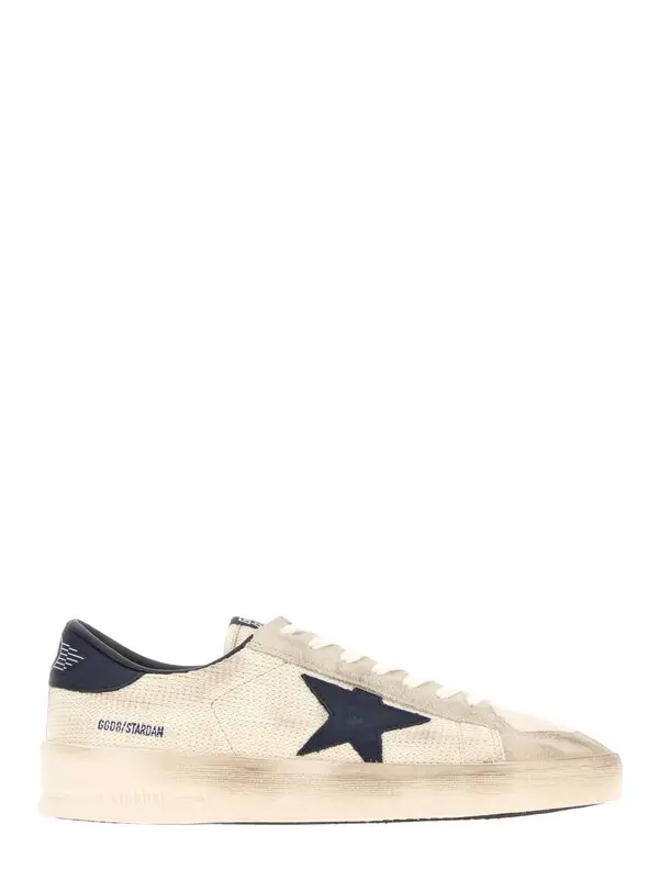 GOLDEN GOOSE Stardan Suede And Fabric Low Top Sneakers - White