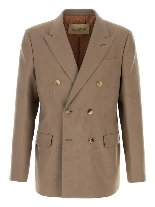 Valentino Garavani Virgin Wool Blazer - Brown