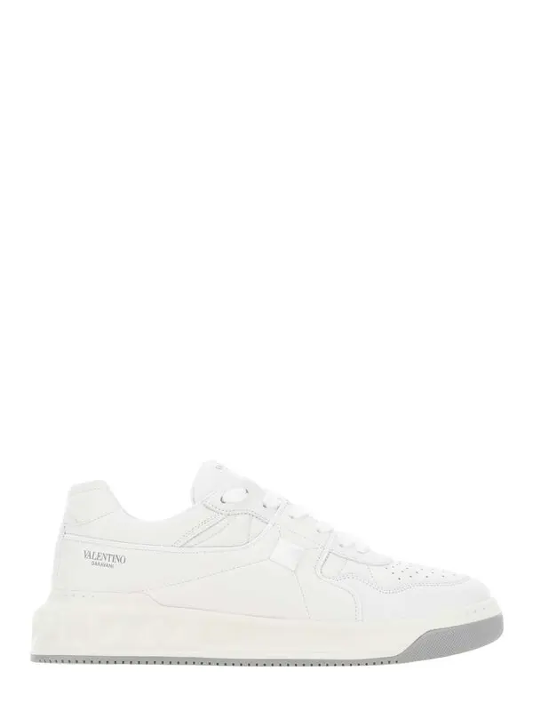 Valentino Garavani One Stud Nappa Leather Sneakers - White