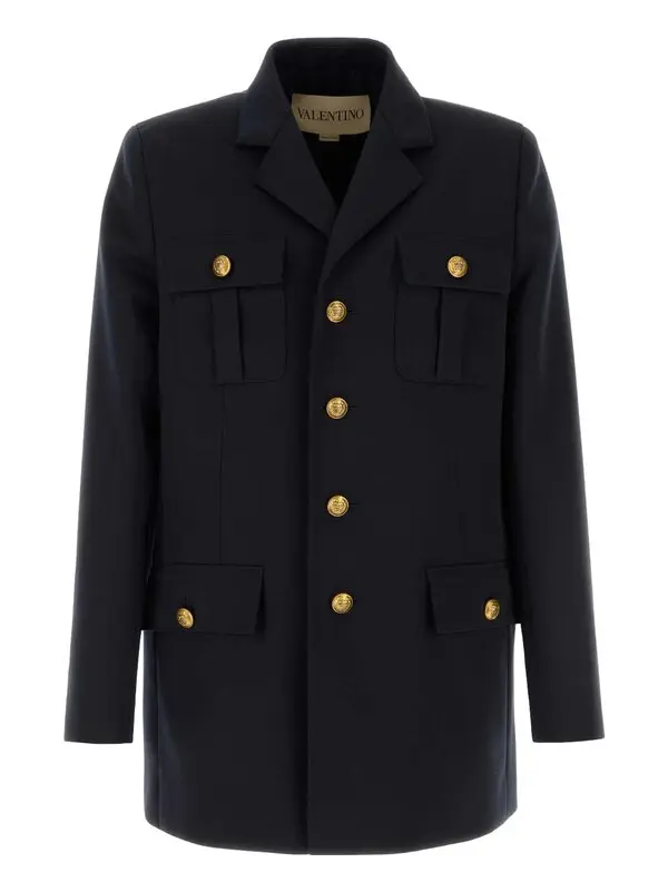 Valentino Garavani Wool Blazer - Blue