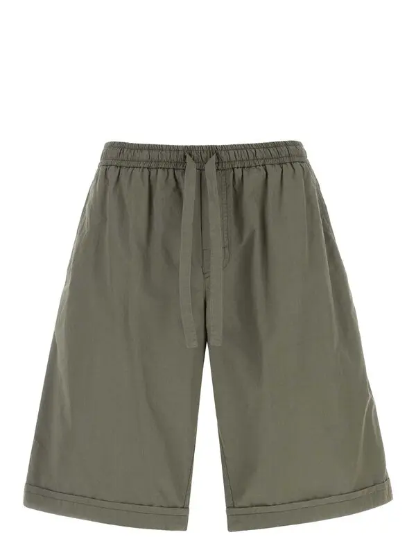 Dolce & Gabbana Cotton Poplin Bermuda Shorts - Green