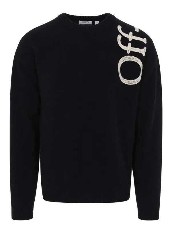 Off-White Graphic Knit Sweater - Black
