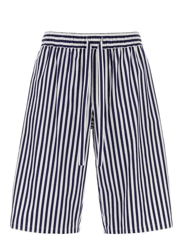 Dolce & Gabbana Striped Bermuda Shorts With Drawstring Waist - Stripped