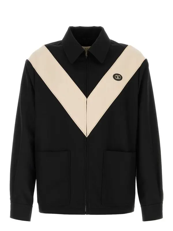 Valentino Garavani Gabardine Wool-blend Jacket - Black