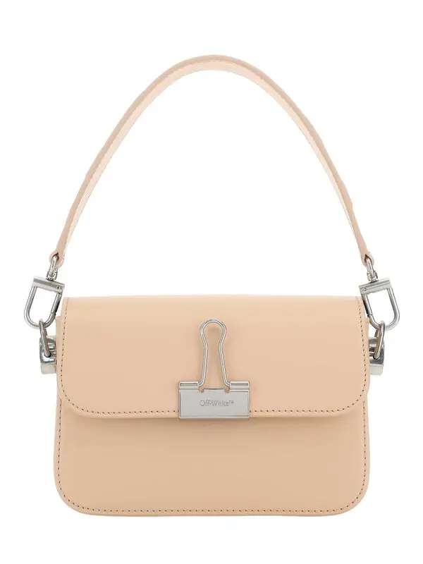 Off-White Mini Plain Binder Handbag - Pink