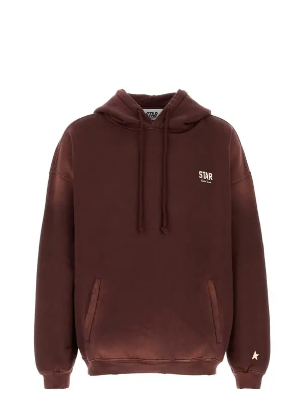 GOLDEN GOOSE Cotton Oversized Hoodie - Purple