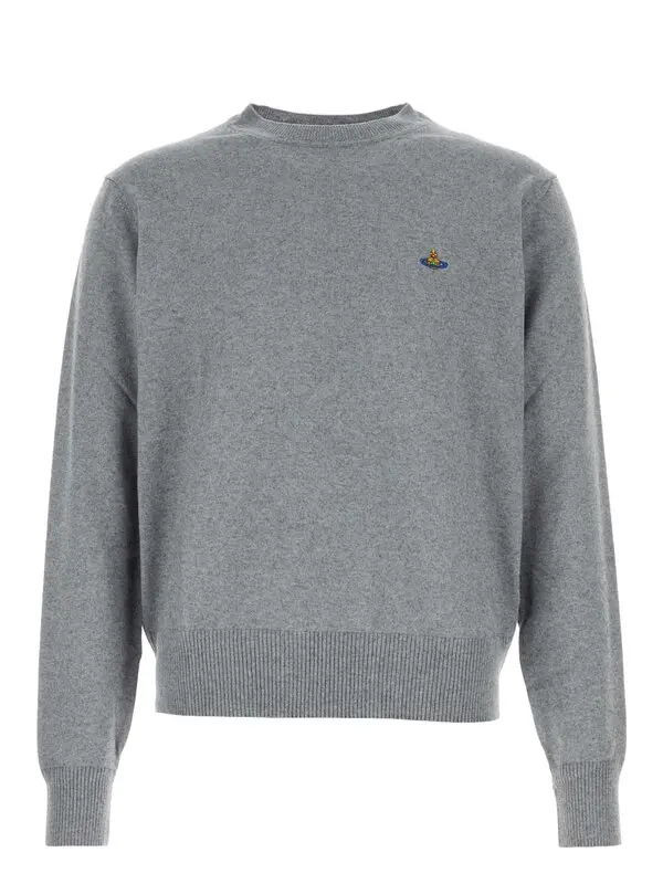 VIVIENNE WESTWOOD Alex Sweater In Cotton-cashmere Knit - Grey