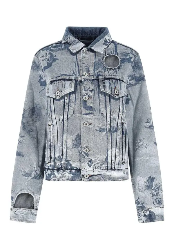 Off-White Denim Jacket With Design - Printed